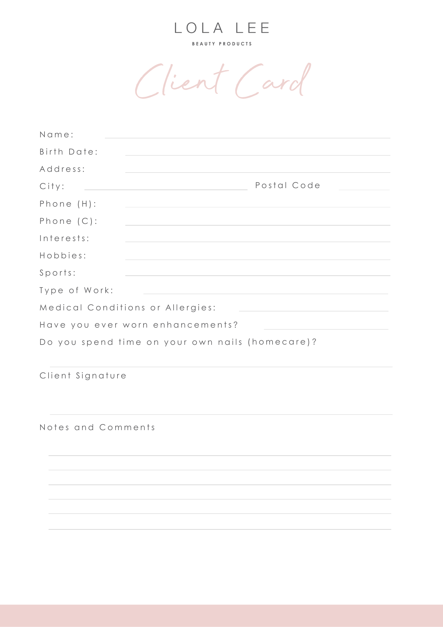 Posters and Client Cards | Lola Lee Beauty – Lola Lee Beauty Products